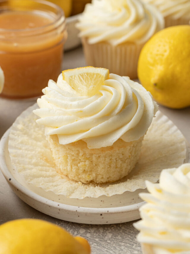 Triple Lemon Cupcakes - Live Well Bake Often